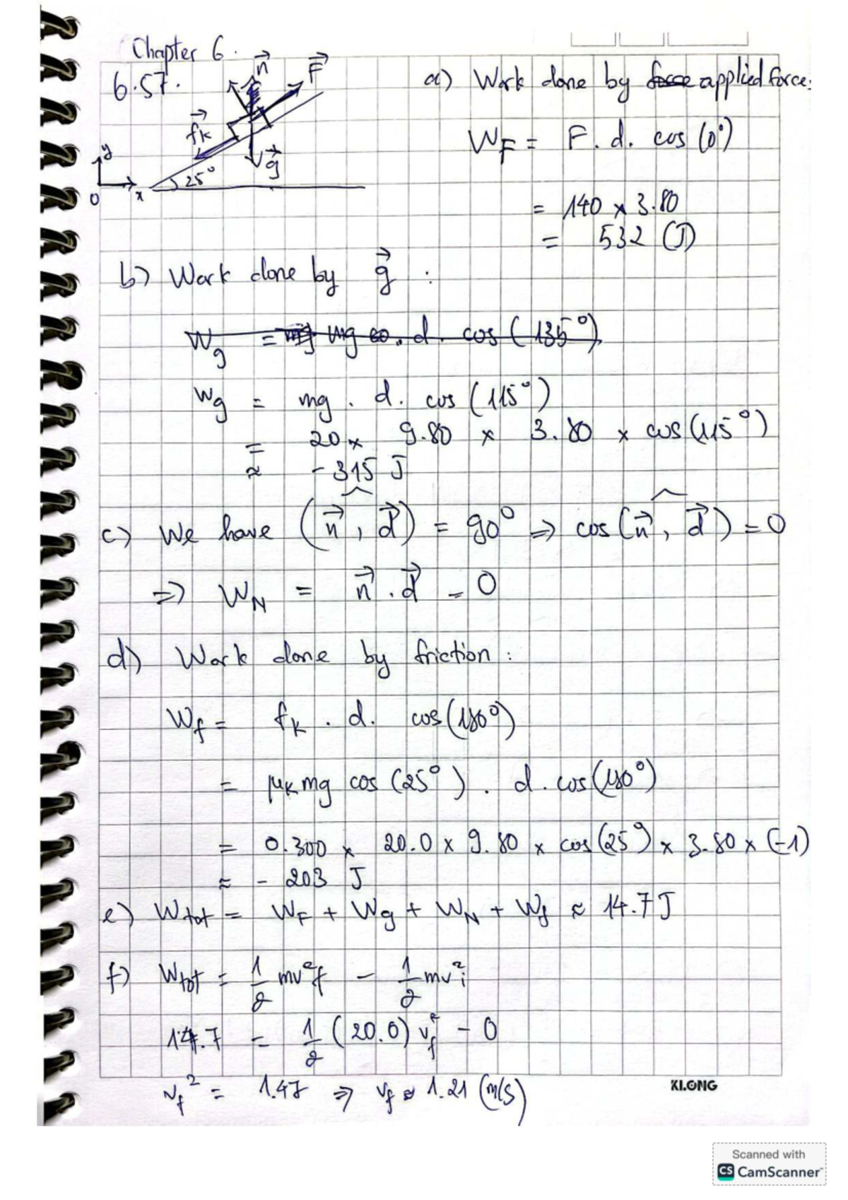 Homework Chapter 6: Work Done and Energy Calculations - Studocu