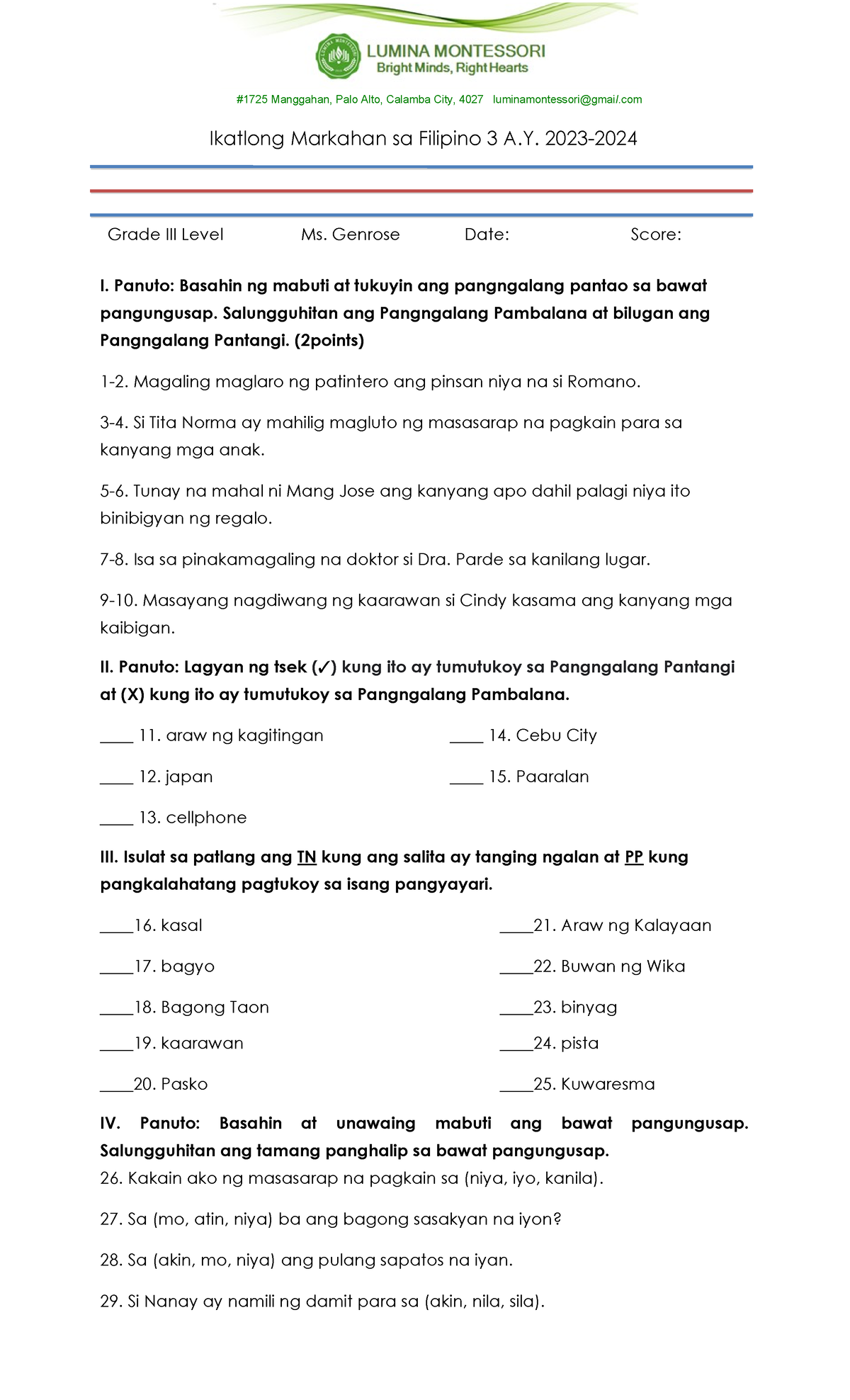 G3-3Q-Filipino - NOtes - Ikatlong Markahan sa Filipino 3 A. 2023- Grade ...