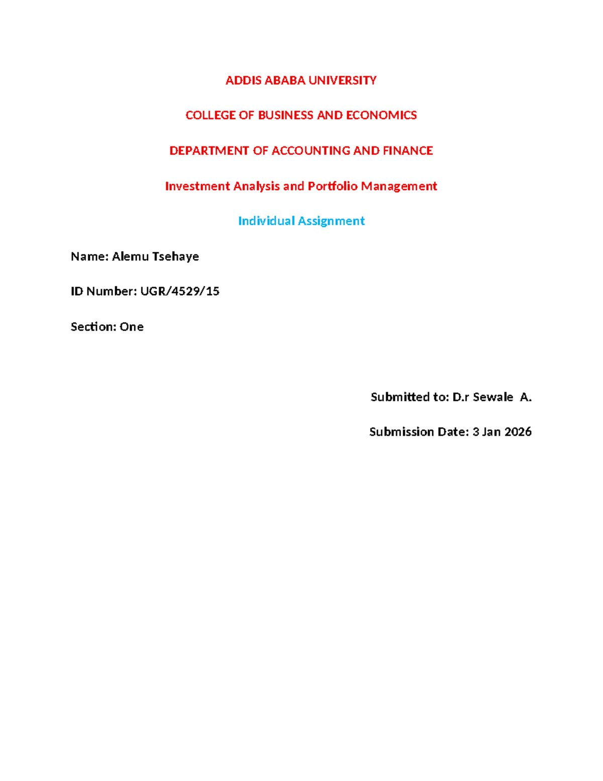Investment Analysis and Portfolio Management: Derivative Instruments ...