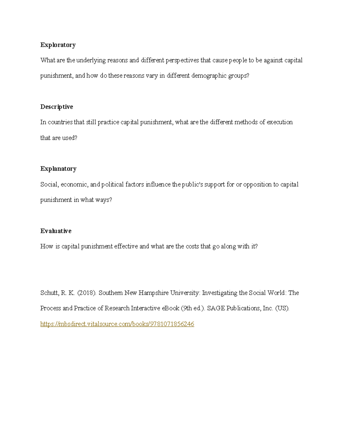 Scs 285 5-1 Practice Activity: Perspectives on Capital Punishment - Studocu