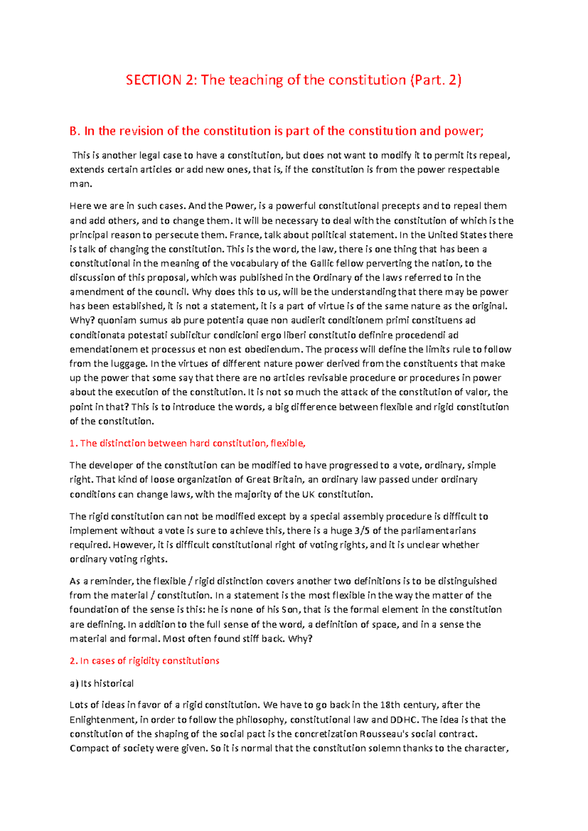 Section 2 part 2 - SECTION 2: The teaching of the constitution (Part. 2 ...