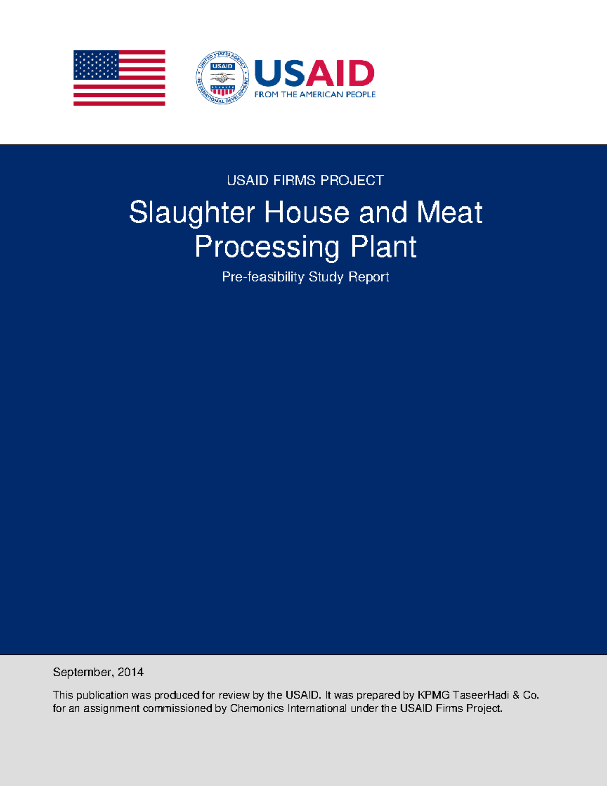 USAID Project: Slaughter House & Meat Processing Facility Proposal ...