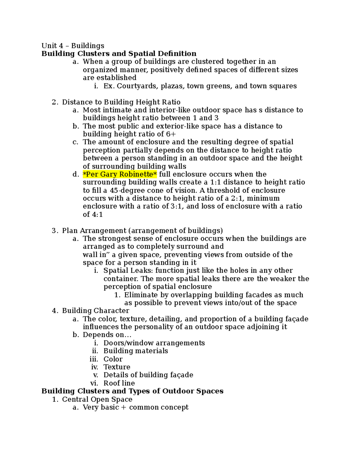 LAR 201 - Unit 4 - Prof. Atash - Unit 4 – Buildings Building Clusters ...