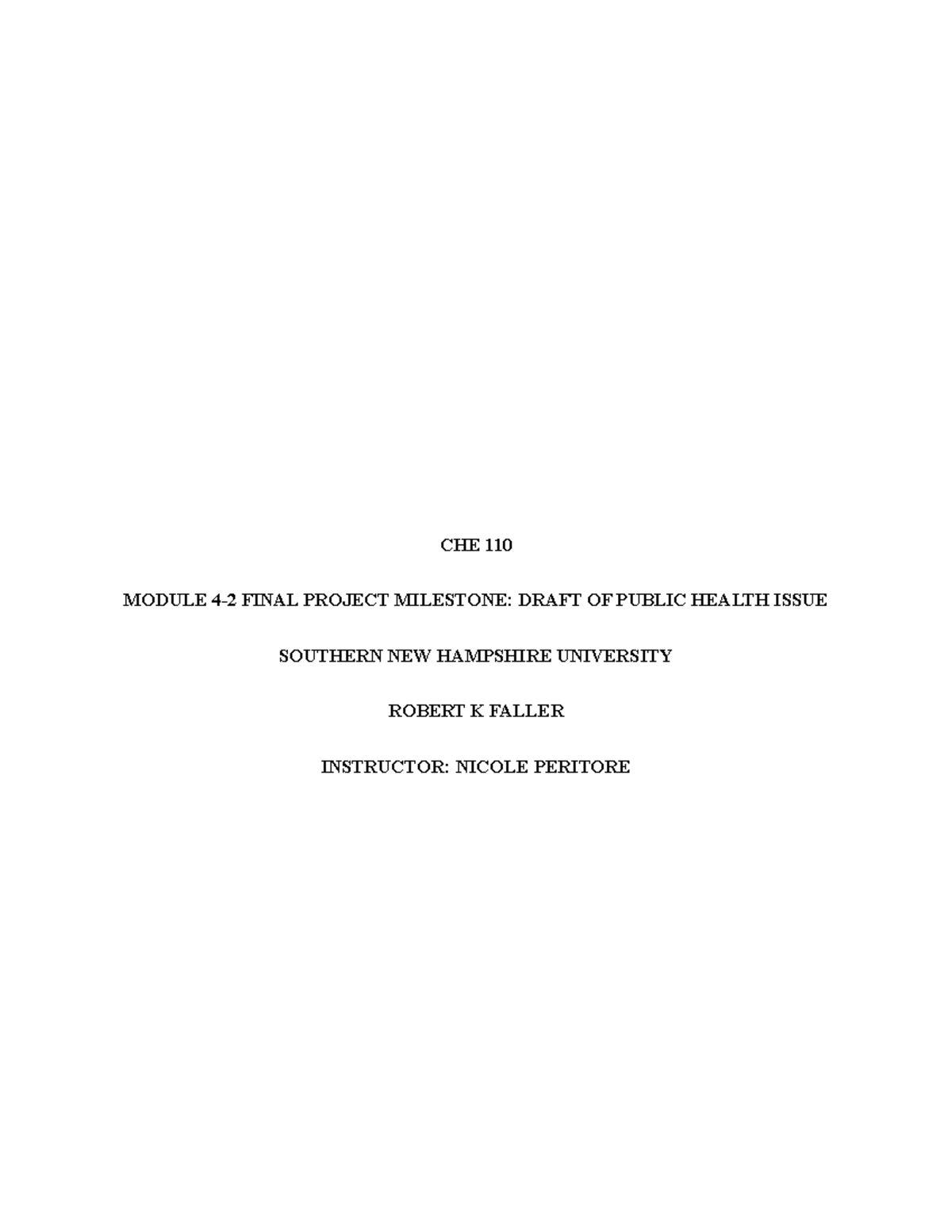 CHE 110 Module 4-2 Final Project: Addressing Obesity Issues - Studocu