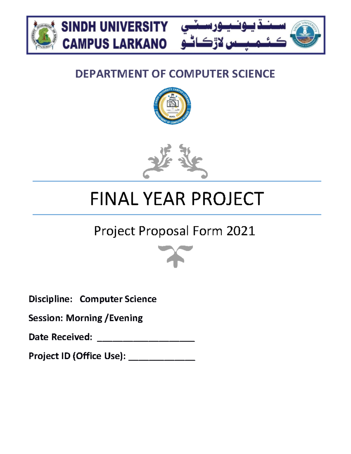 Final Year Proposal - FINAL YEAR PROJECT Project Proposal Form 2021 ...