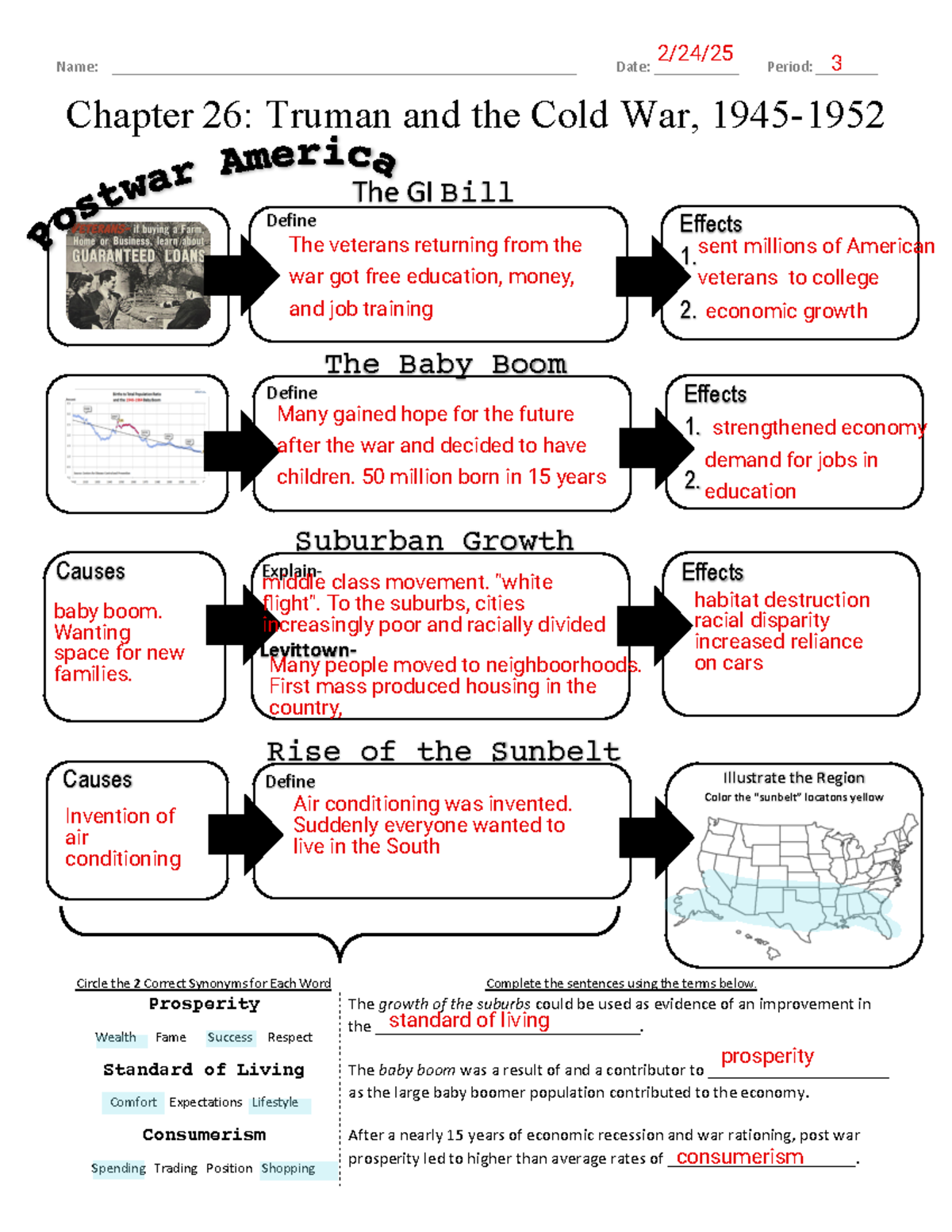 Kami Export - Chapter 26 Graphic Organizer: Truman and the Cold War ...