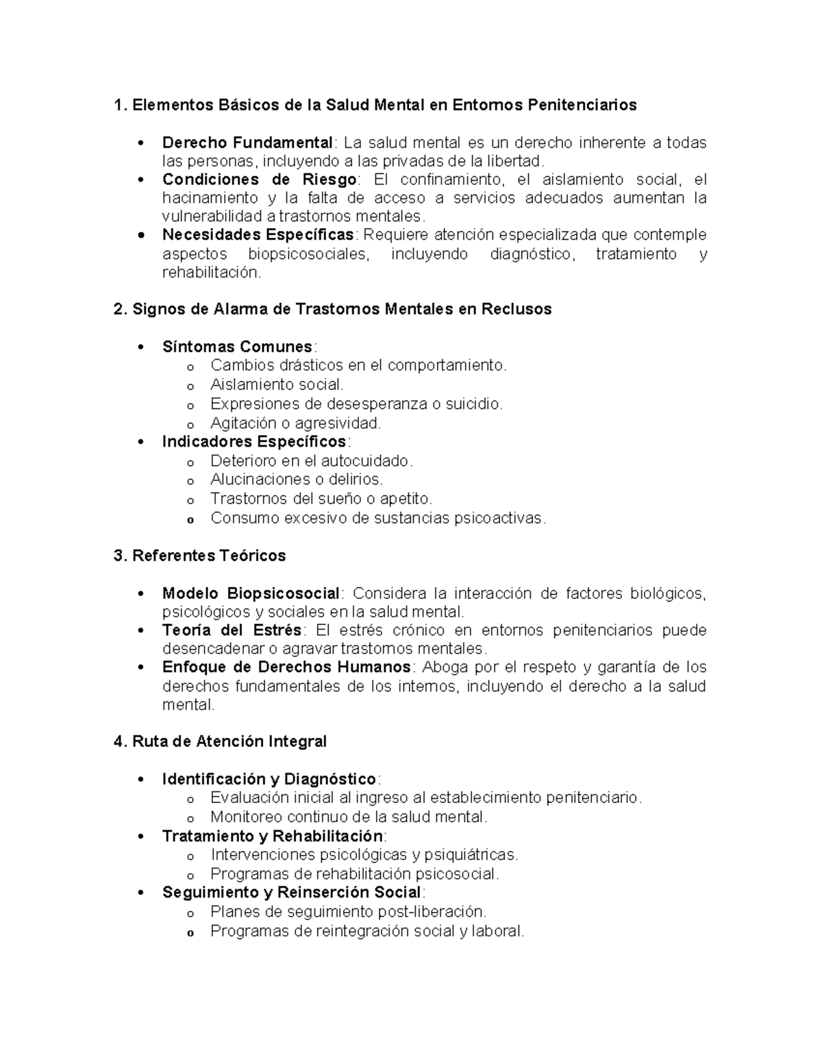 Elementos Básicos De La Salud Mental En Entornos Penitenciarios Mapa