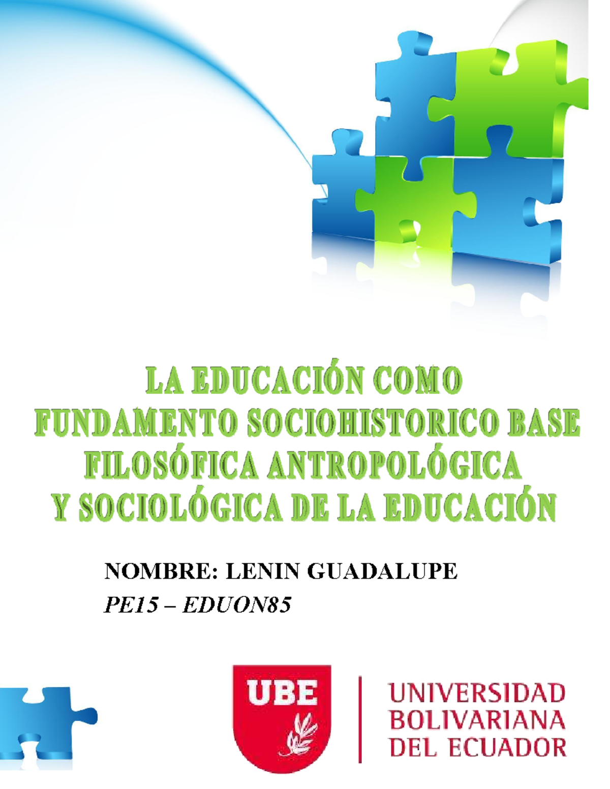 Filosofía de la Educación PE15 - Análisis Crítico y Relación Social ...