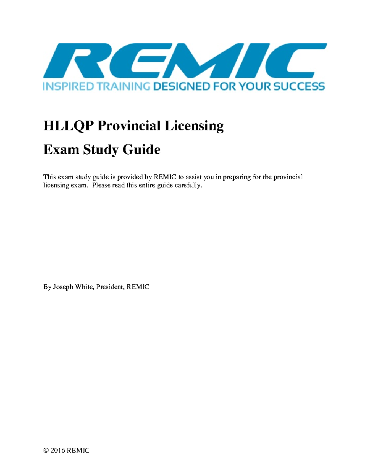 HLLQP Provincial Licensing Exam Prep Guide by REMIC - Study Tips - Studocu
