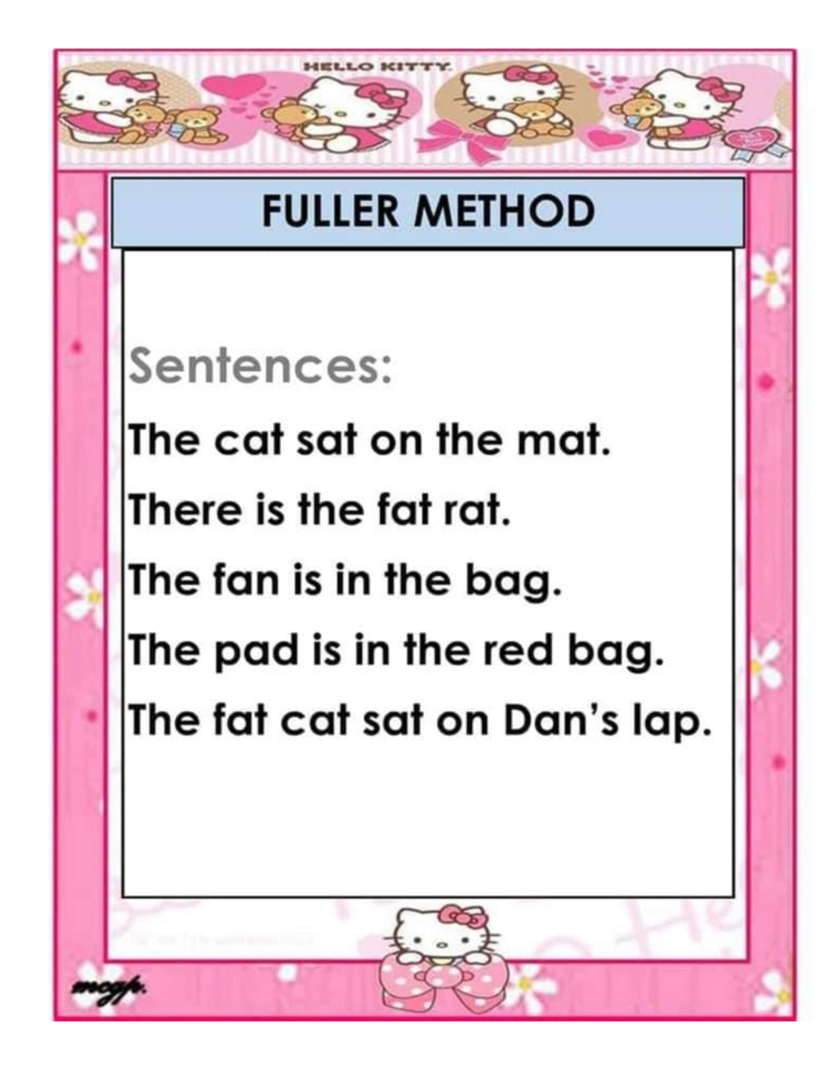 HELLO KITTY FULLER METHOD: English Sentences, Phrases, and Stories ...