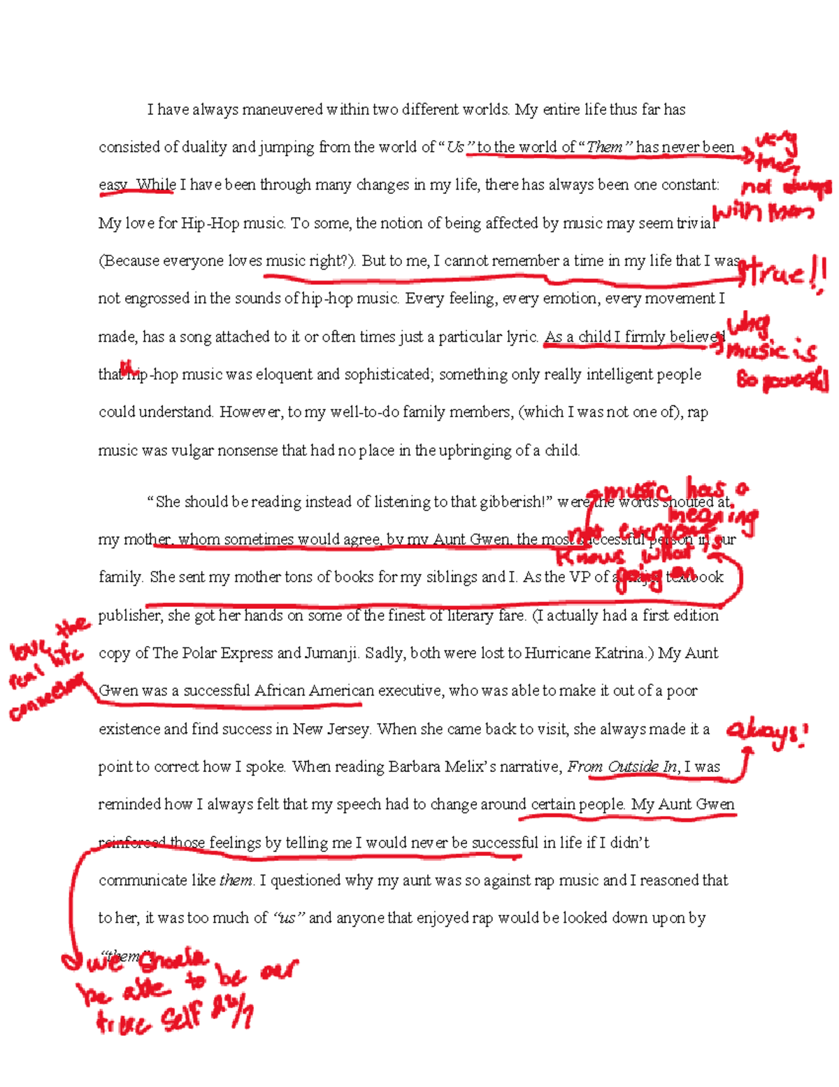 Annotated Story #2: Exploring Duality Through Hip-Hop and Writing - Studocu