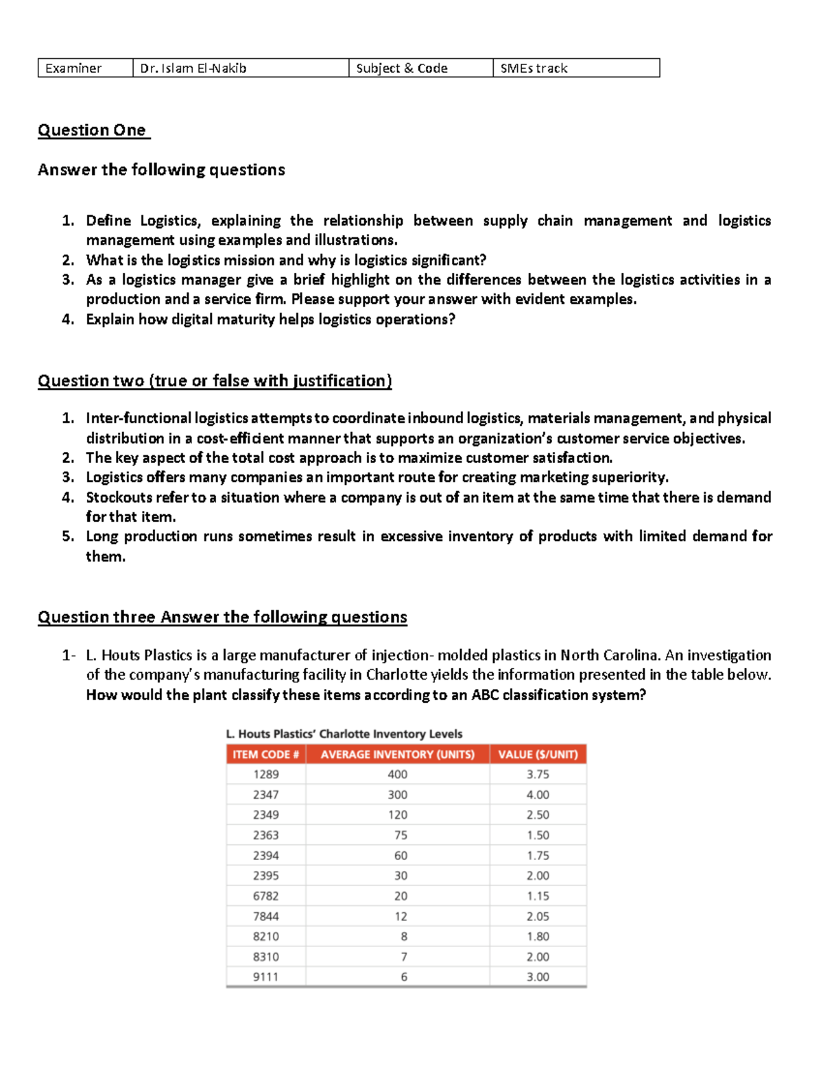 LSCM Midterm Questions: Logistics & Supply Chain Management Insights ...