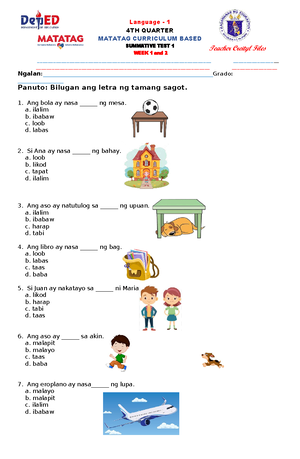 DLL-Q4-AP 5-WEEK 4 - LESSON GUIDE - GRADE 1 to 12 DAILY LESSON LOG ...