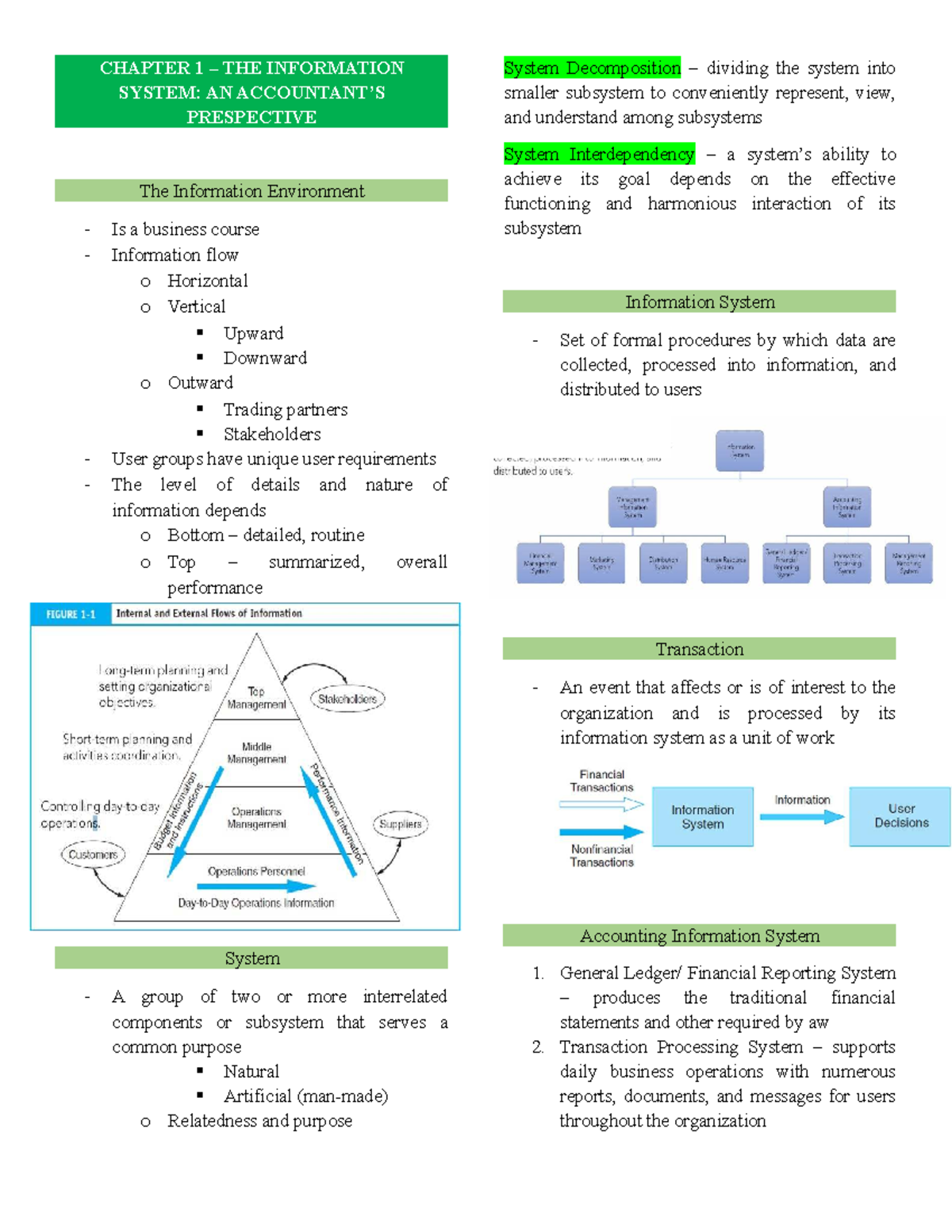 AIS Chapter 1: Understanding Information Systems and Their Components ...