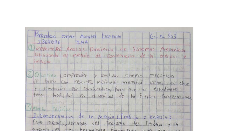 Reporte de Análisis Dinámico de Sistemas Mecánicos IMA S03 - Studocu