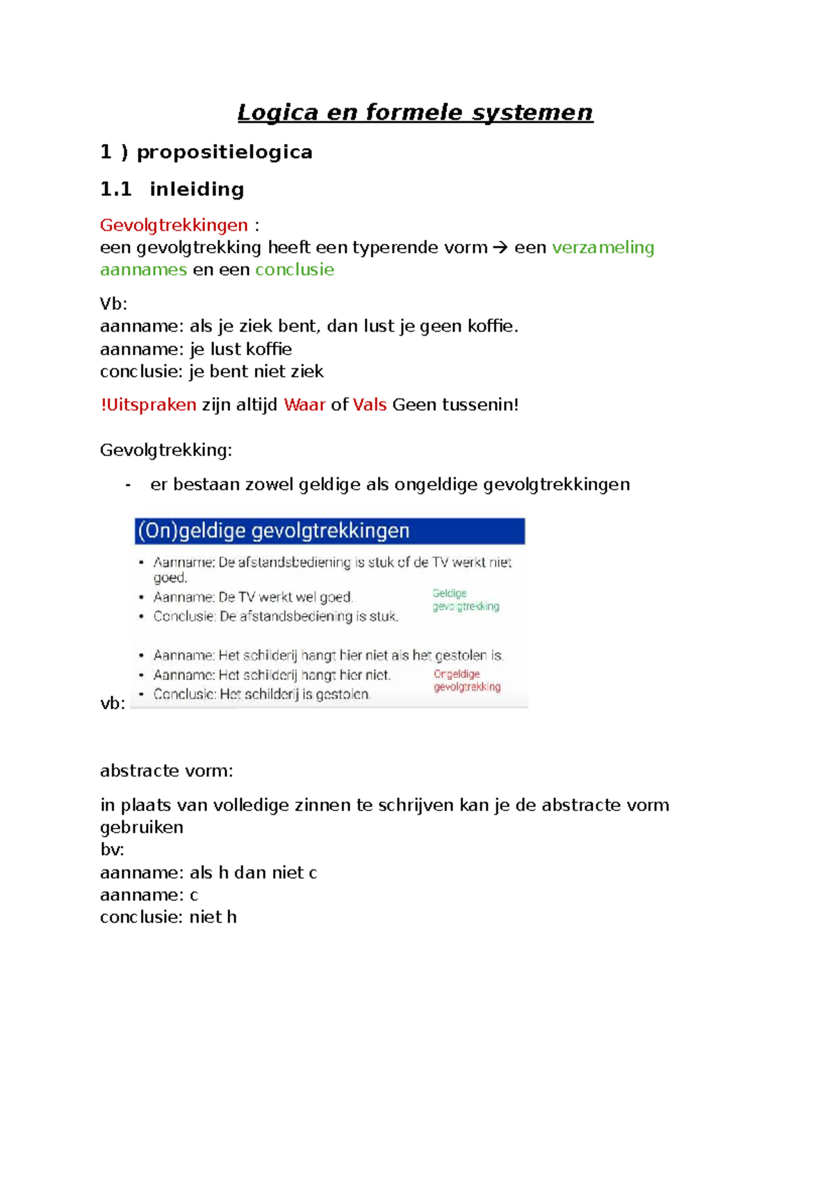 Logica en Formele Systemen 1: Propositielogica Inleiding en ...