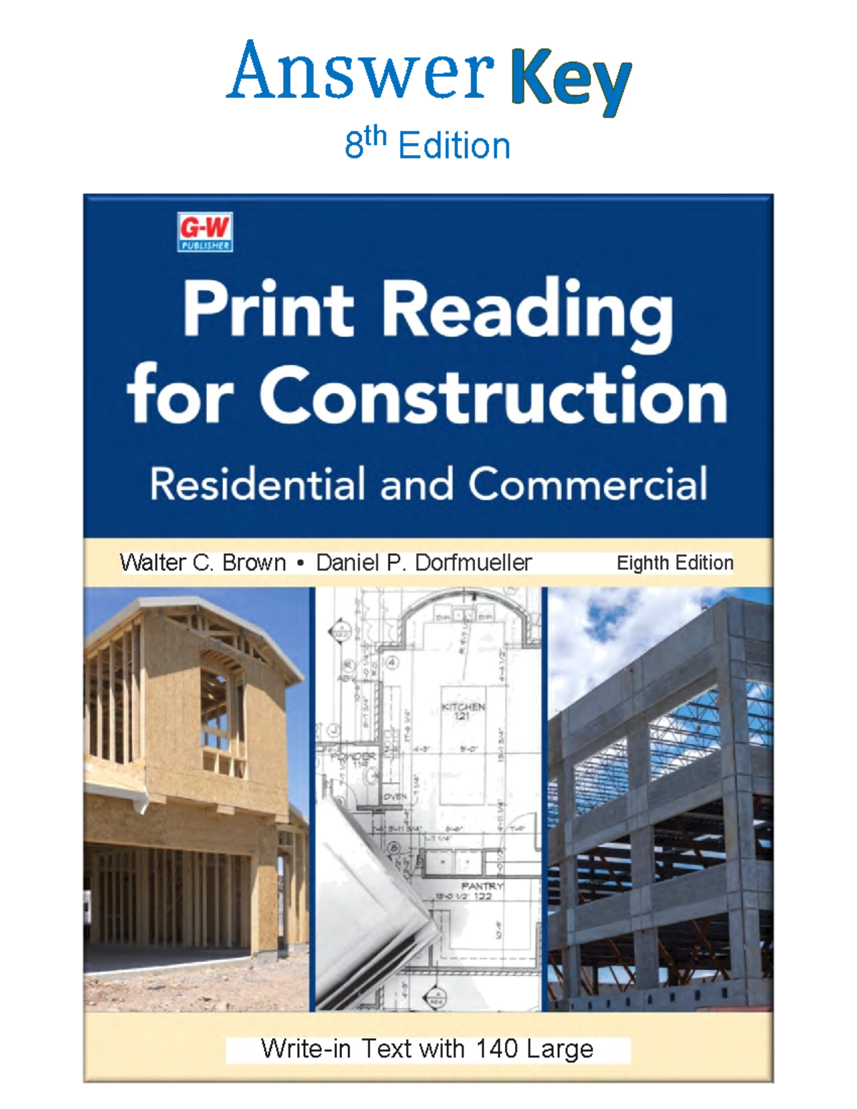 Print Reading for Construction 8th Ed. Answer Key & Practice Solutions ...