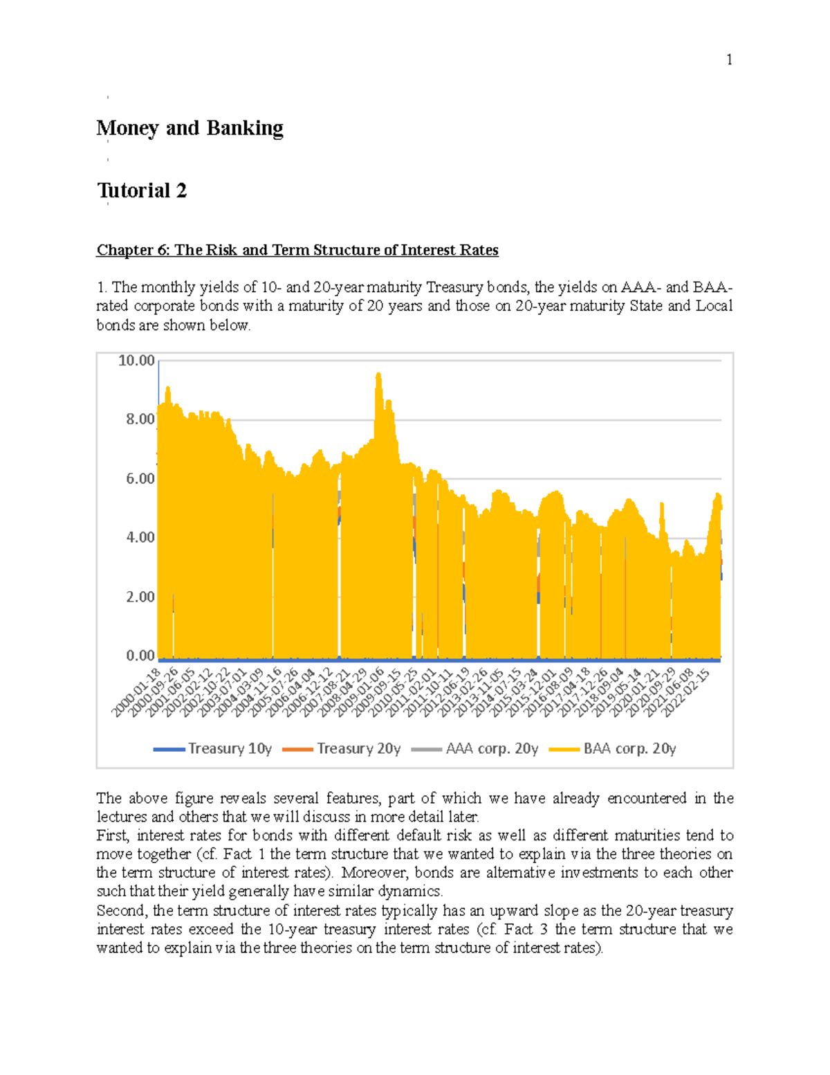Money and Banking Tutorial 2: Answers on Interest Rate Structure ...