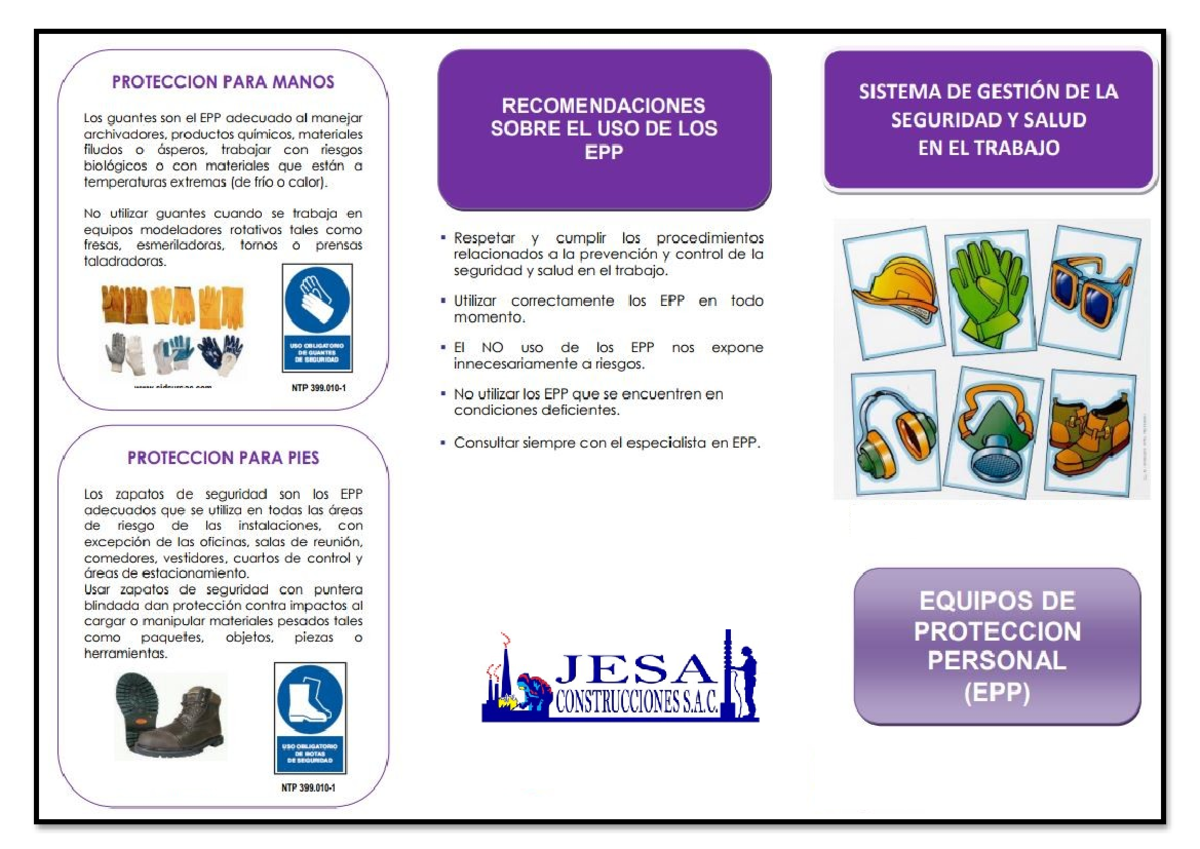 Triptico DE USO DE EPPS - fhdh - PROTECCION PARA MANOS SISTEMA DE ...
