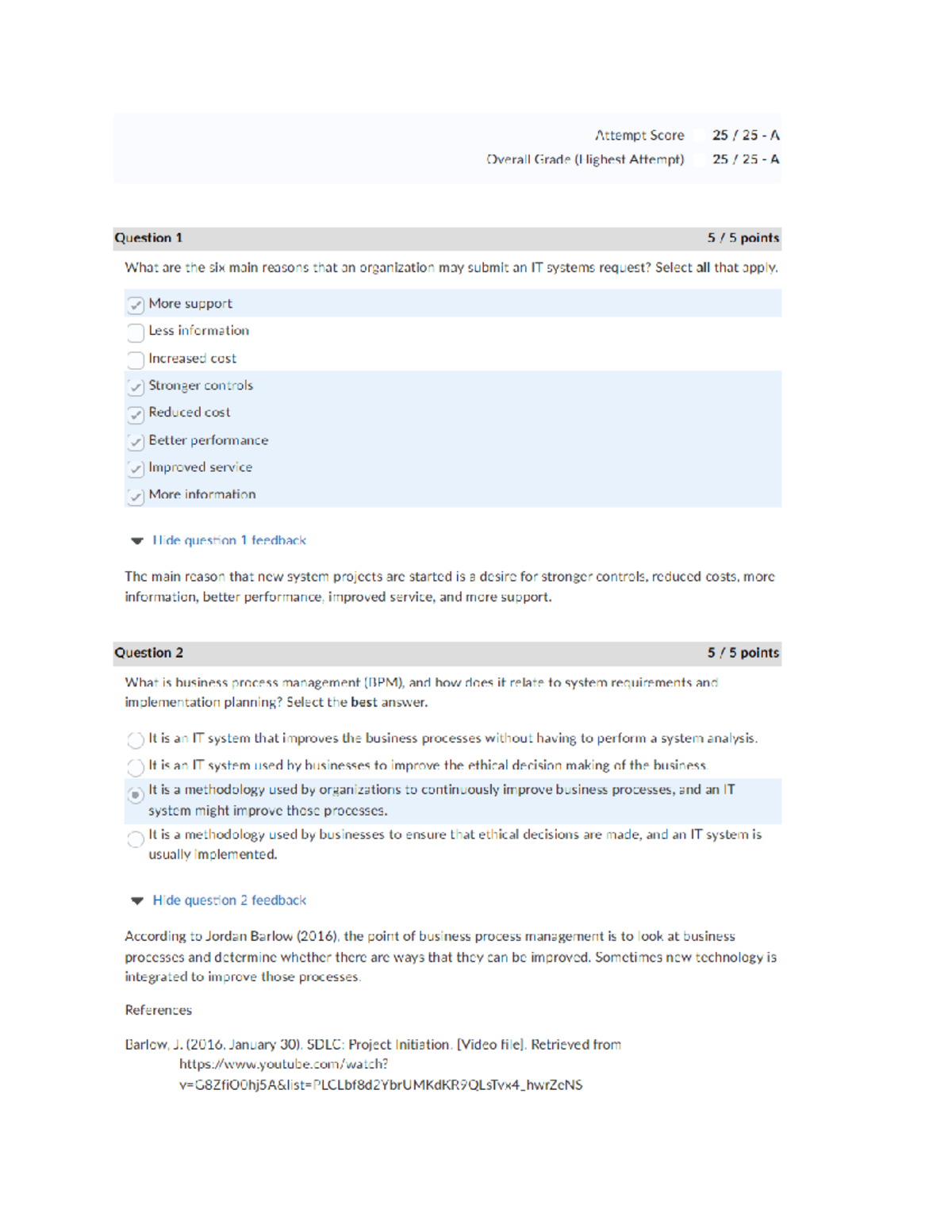 MOD-2: IT Systems Request and BPM Quiz Overview - Studocu