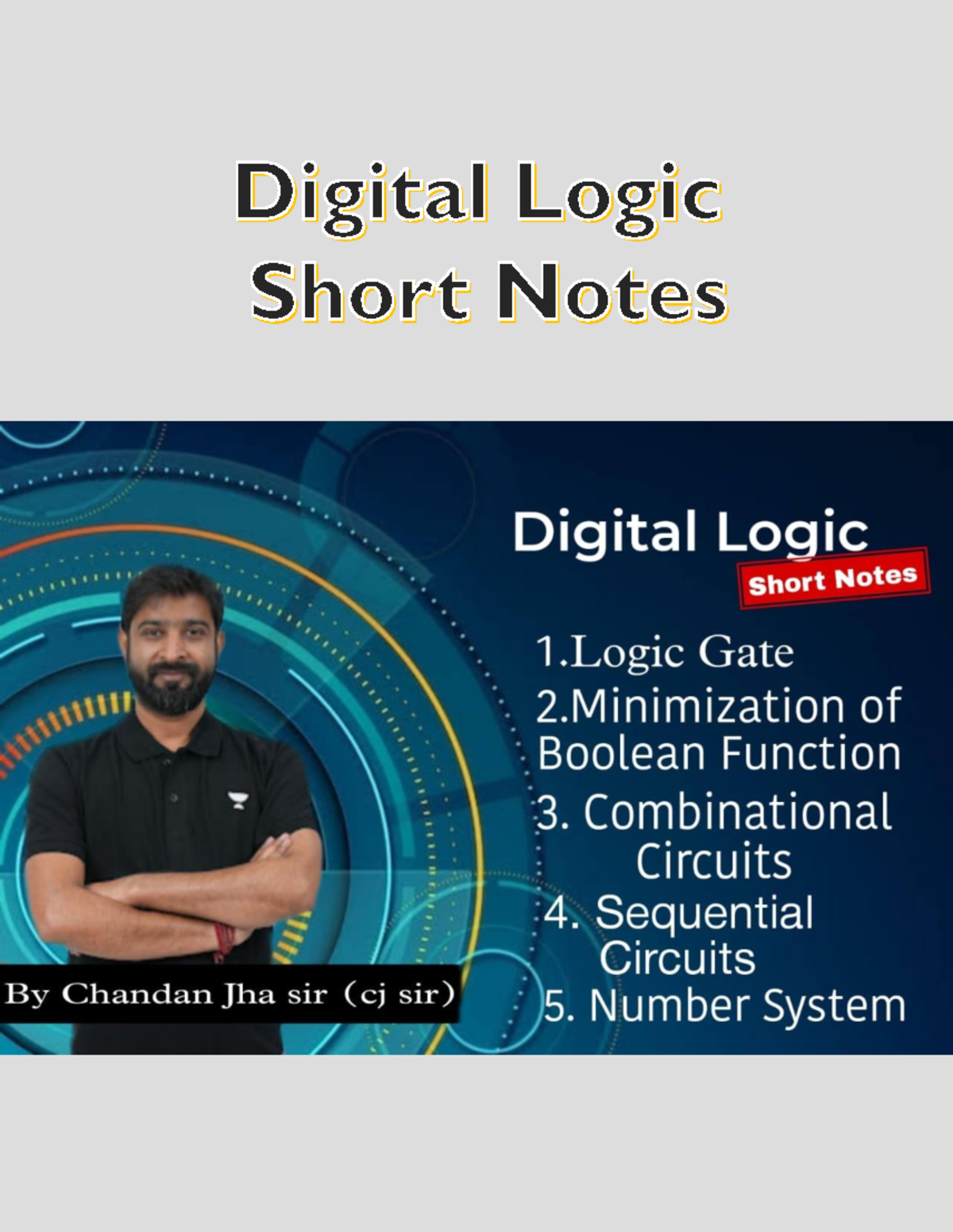 DIGI 101: Short Notes on Digital Logic Concepts and Gates - Studocu