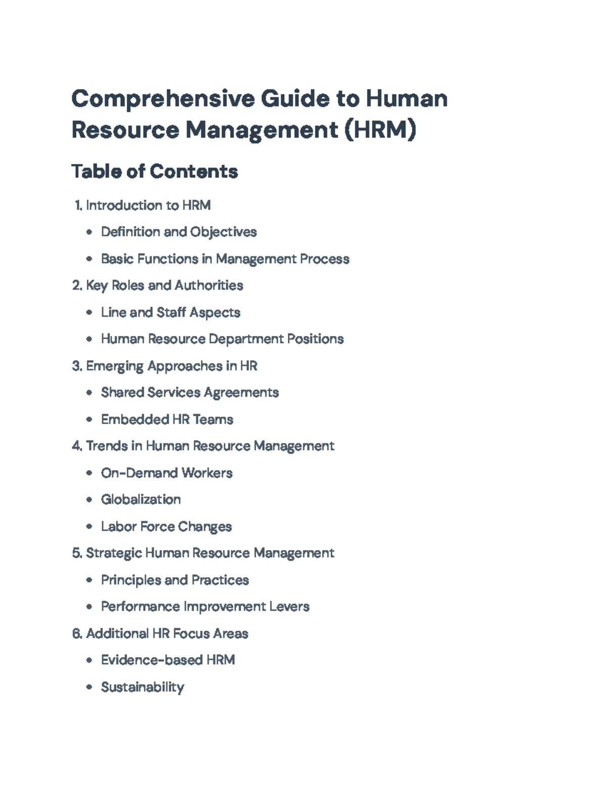 HRM Comprehensive Guide: Trends, Practices, and Emerging Approaches ...