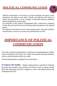 Political Leadership and Communication - 3206001002 - Delhi University ...