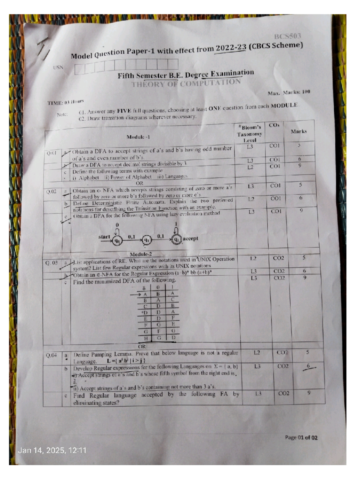 Bcs503modelquestionpaper 1-250114124731-82069523 - BCS503 Model ...