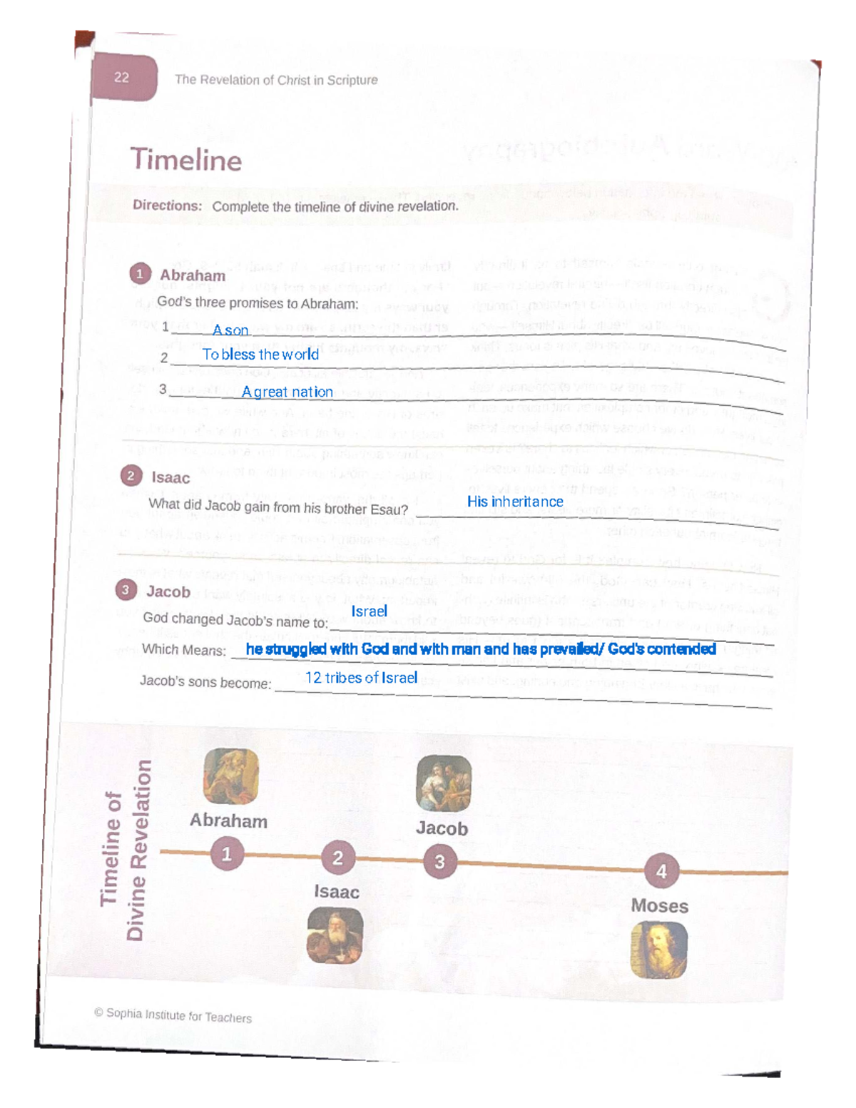 The Revelation of Christ in Scripture Timeline - Sophia Institute for ...