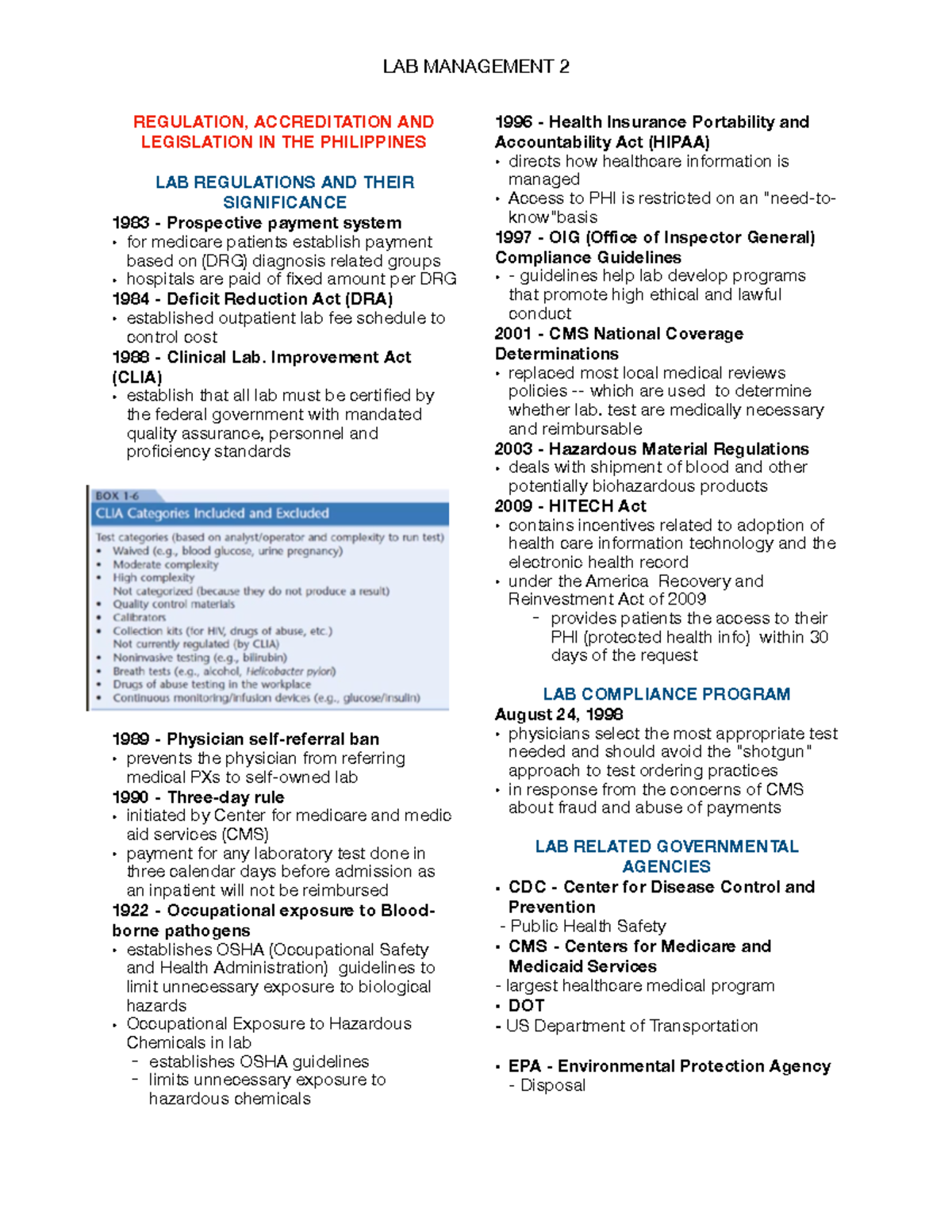 Regulation, Accred - LAB MGT - LAB MANAGEMENT 2 REGULATION ...