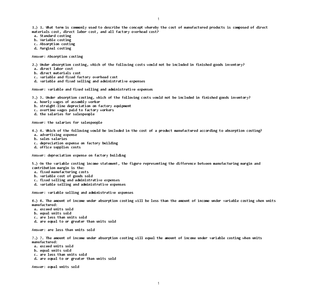 ACCT 2082 - Final Exam - 1.) 1. What term is commonly used to describe ...
