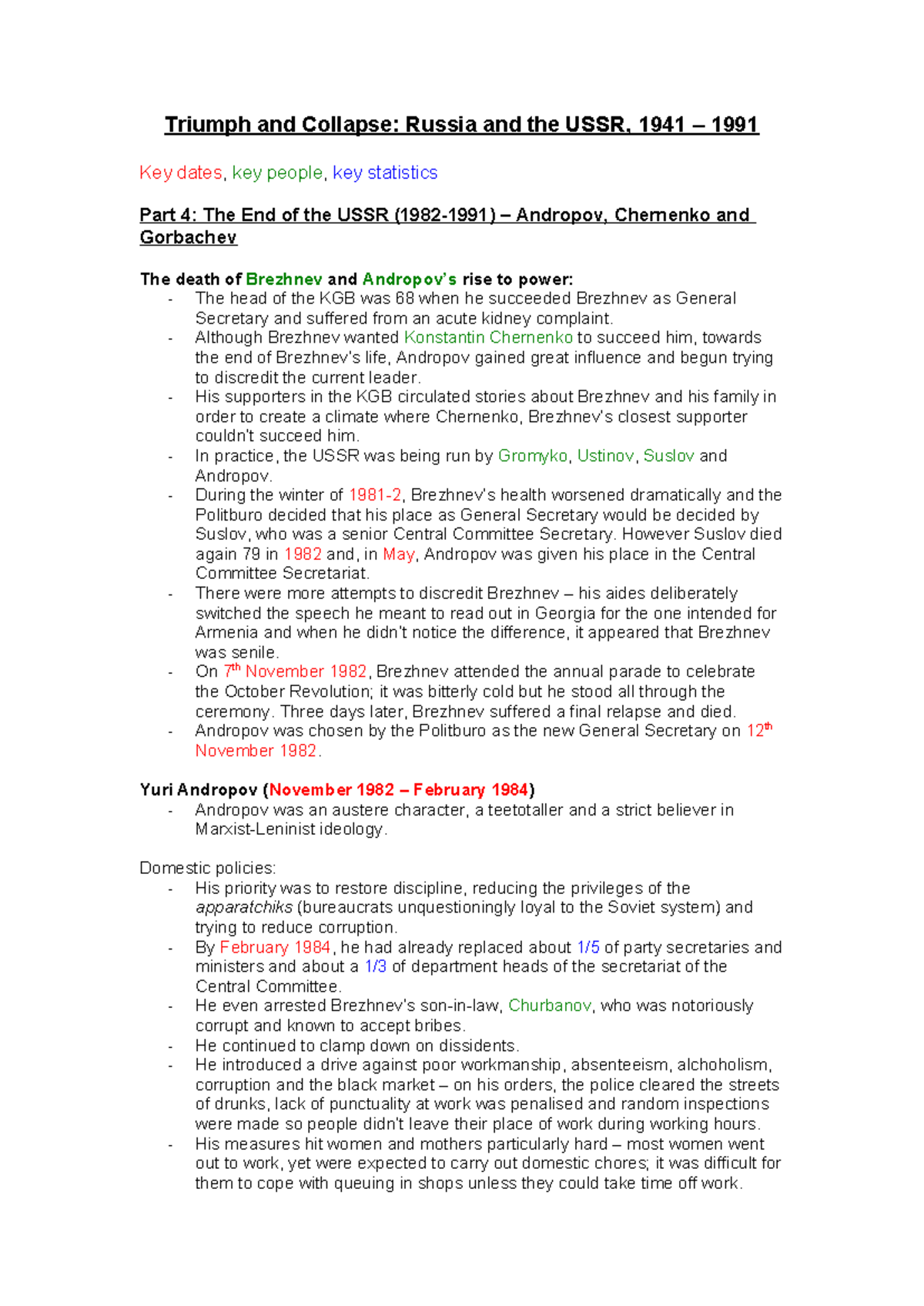 Andropov, Chernenko, and Gorbachev: USSR's Leaders, Policies, and ...