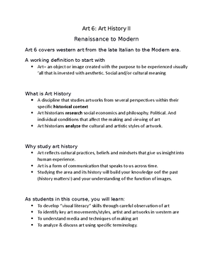 Art 6 Early Northern Renaissance - Art 6: Art history II Ealy Northern ...