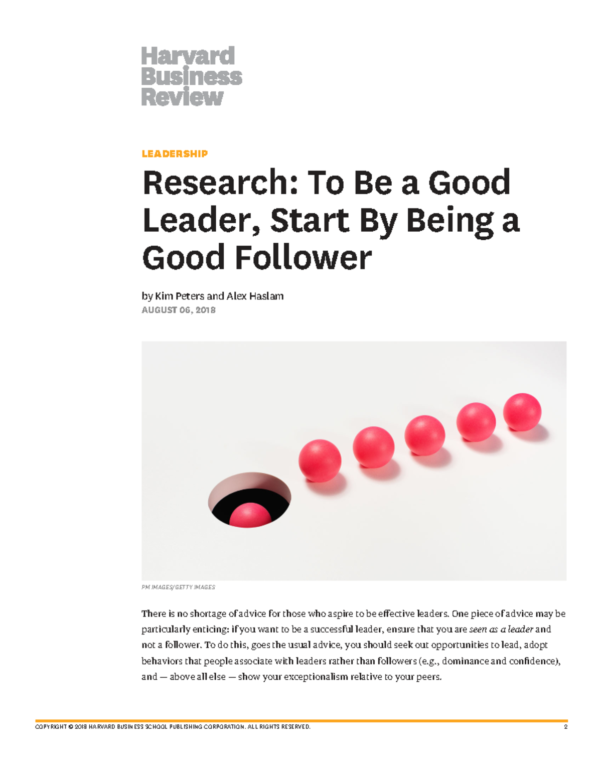 WGU-Research To Be a Good Start by being a good follower - LEADERSHIP ...