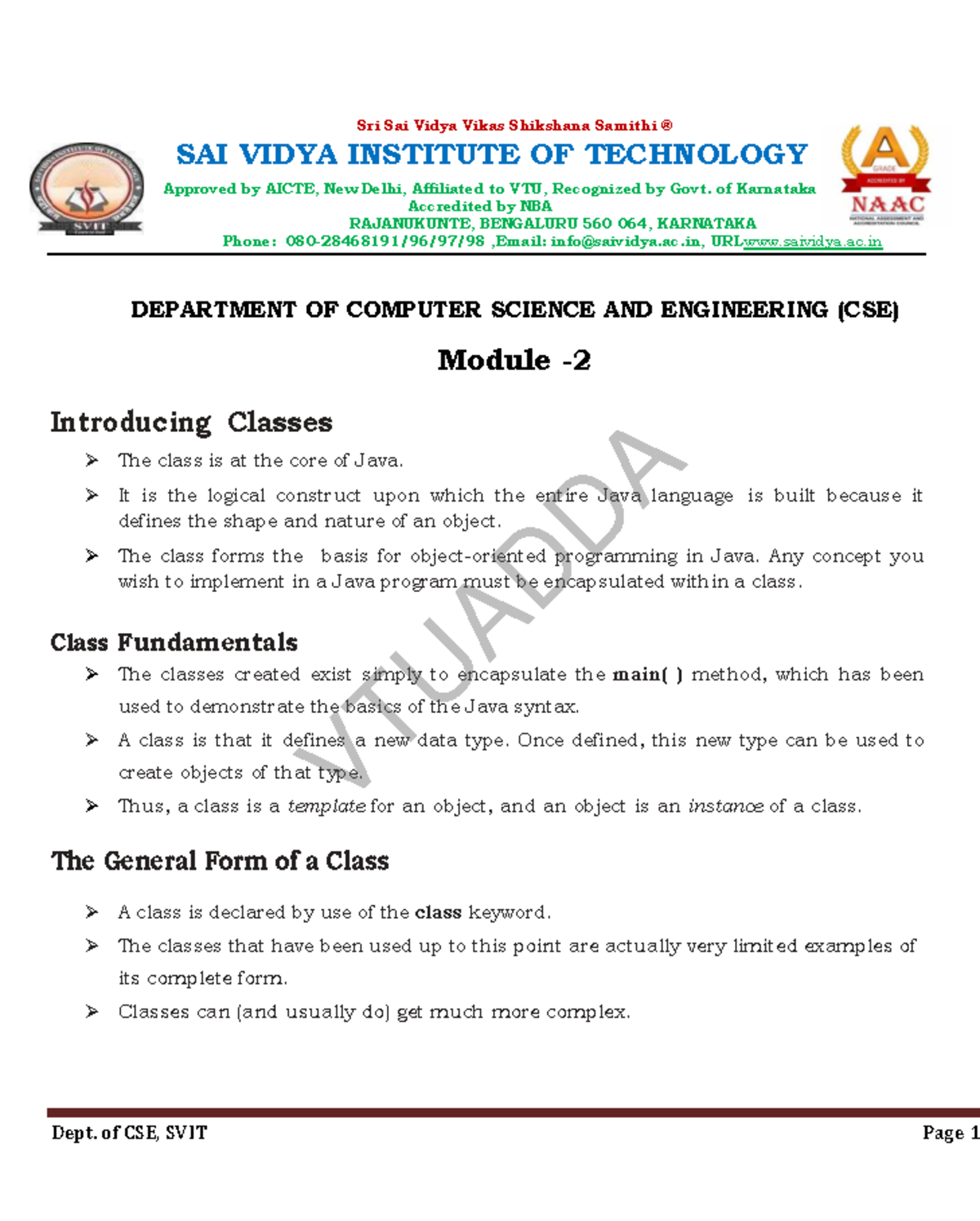 CSE 101: Introduction to Java Classes and Object-Oriented Concepts - Studocu