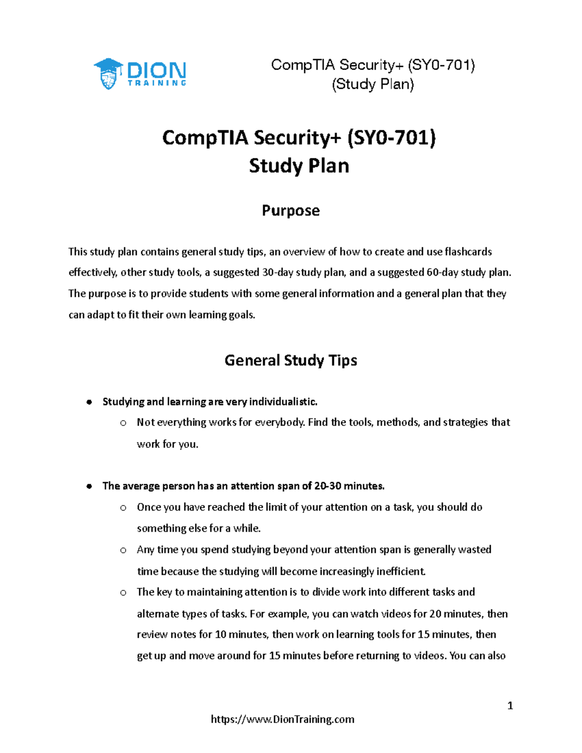 CompTIA Security+ (SY0-701) Study Plan and Tips - Studocu