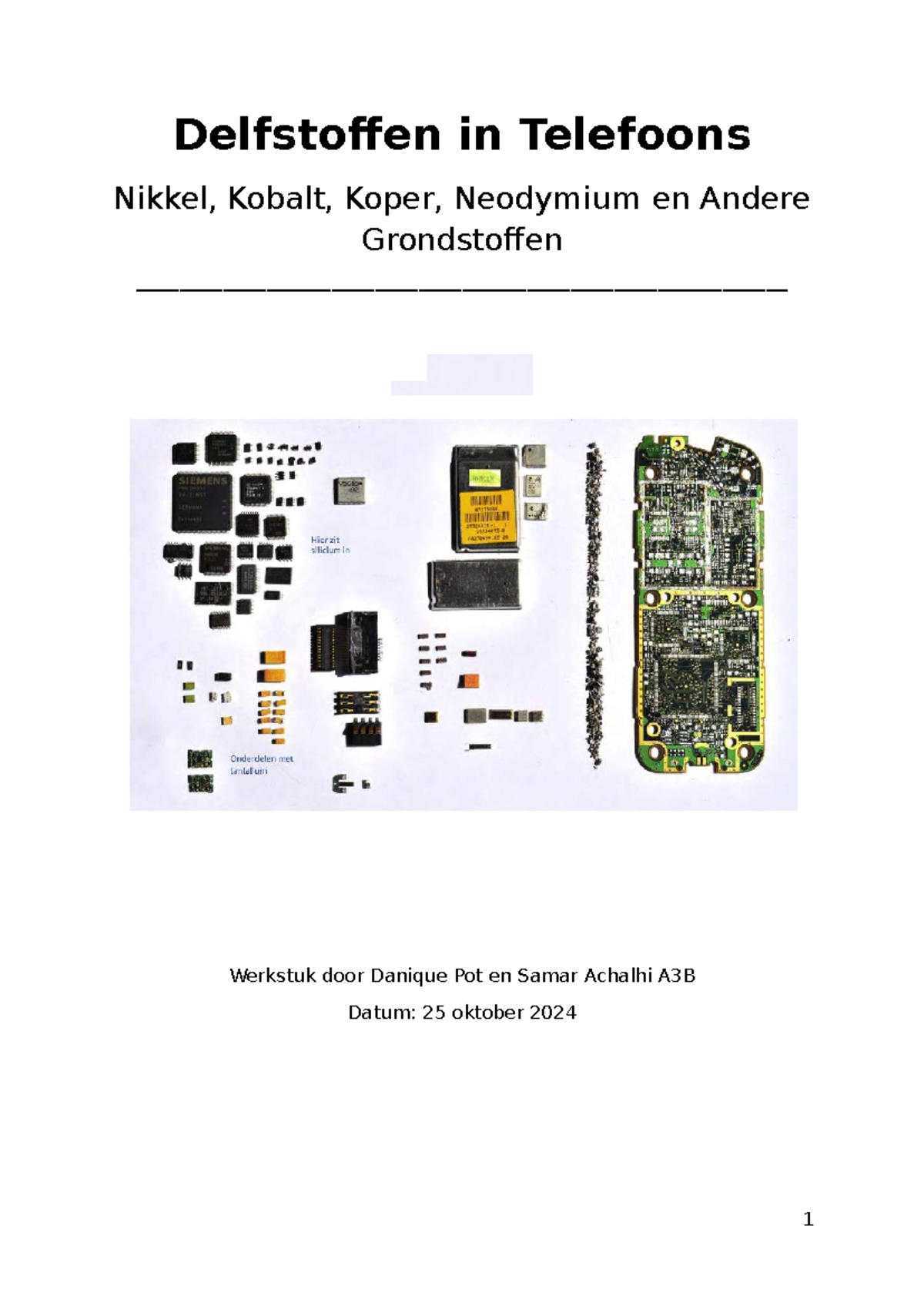 Delfstoffen in Telefoons: Kobalt, Koper, Nikkel en Neodymium A3B ...