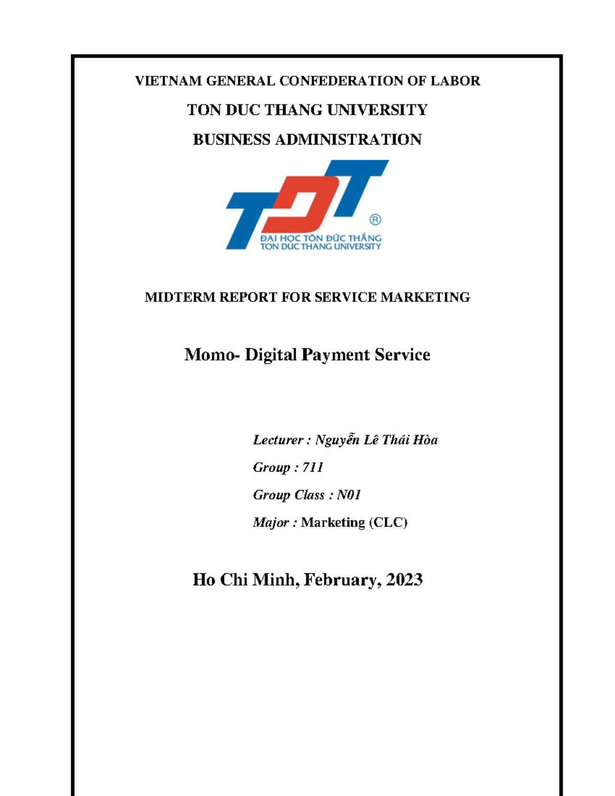 711 MKT L2 Midterm Report - Analyzing Momo Digital Payment Service - Studocu