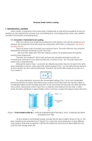 MECH 314 Unit 2 1 - Mechanics of deformable bodies lecture - UNIT II. SIMPLE STRAIN Overview In ...