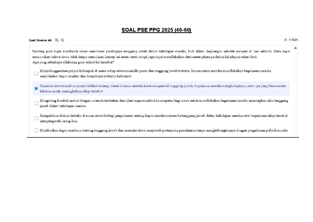 SOAL SJT PPG 2025: Strategi Pengajaran dan Penanganan Siswa - Studocu