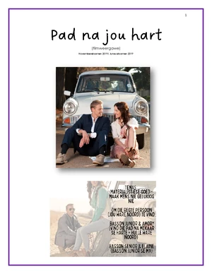 PAD NA JOU HART: Graad 11 Afrikaans Eksamenstudie Notas en Vrae - Studocu