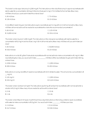 Expanded Intake and Output Practice Problems - NURS 20035 Practice Math ...
