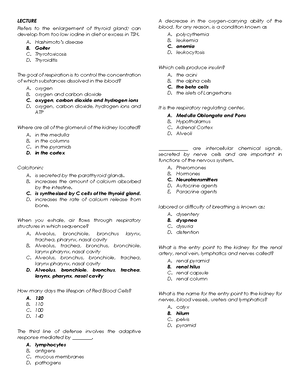 Anaphy Answer KEY Laboratory - ANSWER KEY LABORATORY Session 1 Which of ...