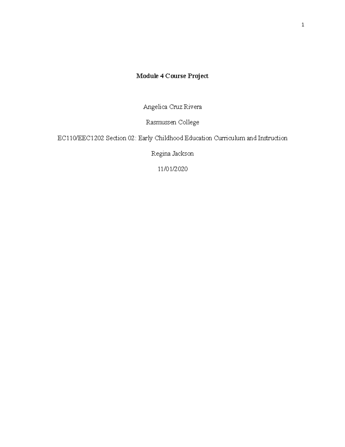 ACruz Rivera Mod4Course Project 102620 - 1 Module 4 Course Project ...