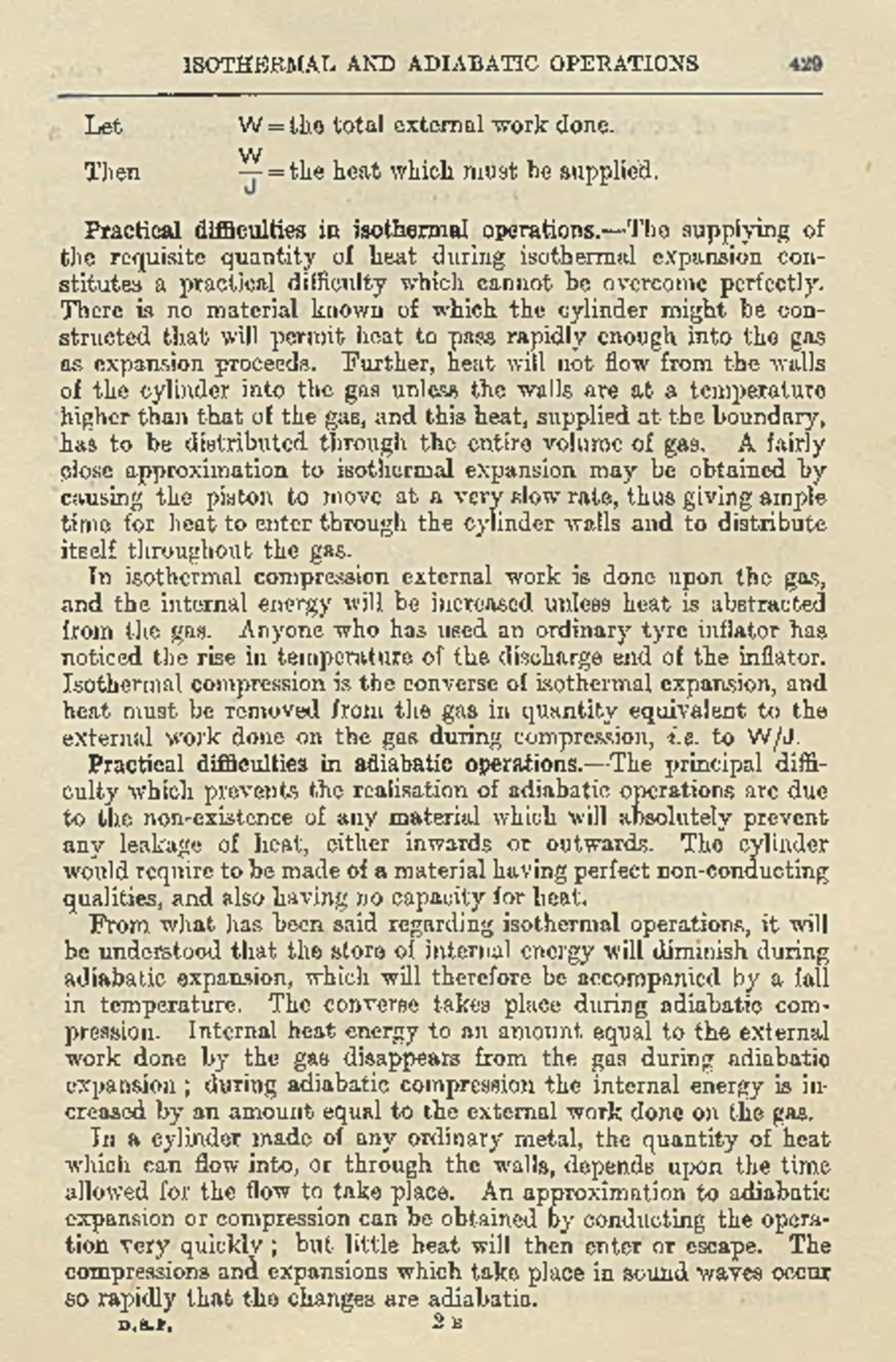 ISOTHERMAL AND ADIABATIC OPERATIONS - A Text Book of Physics (Part 233 ...