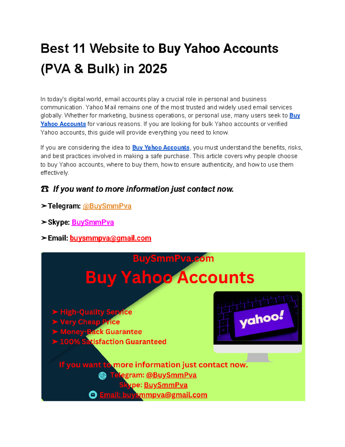 Best 11 Website to Buy Yahoo Accounts (PVA & Bulk) in 2025 - Best 11 Website to Buy Yahoo ...