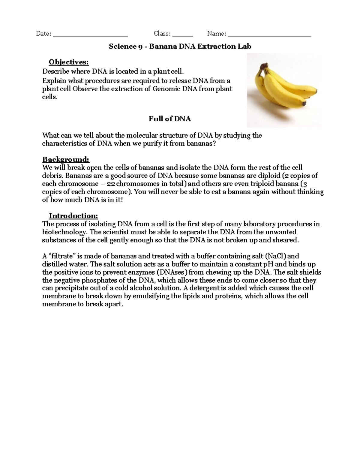 2022 DNA Lab Instructions Page - Date: __________________ Class ...