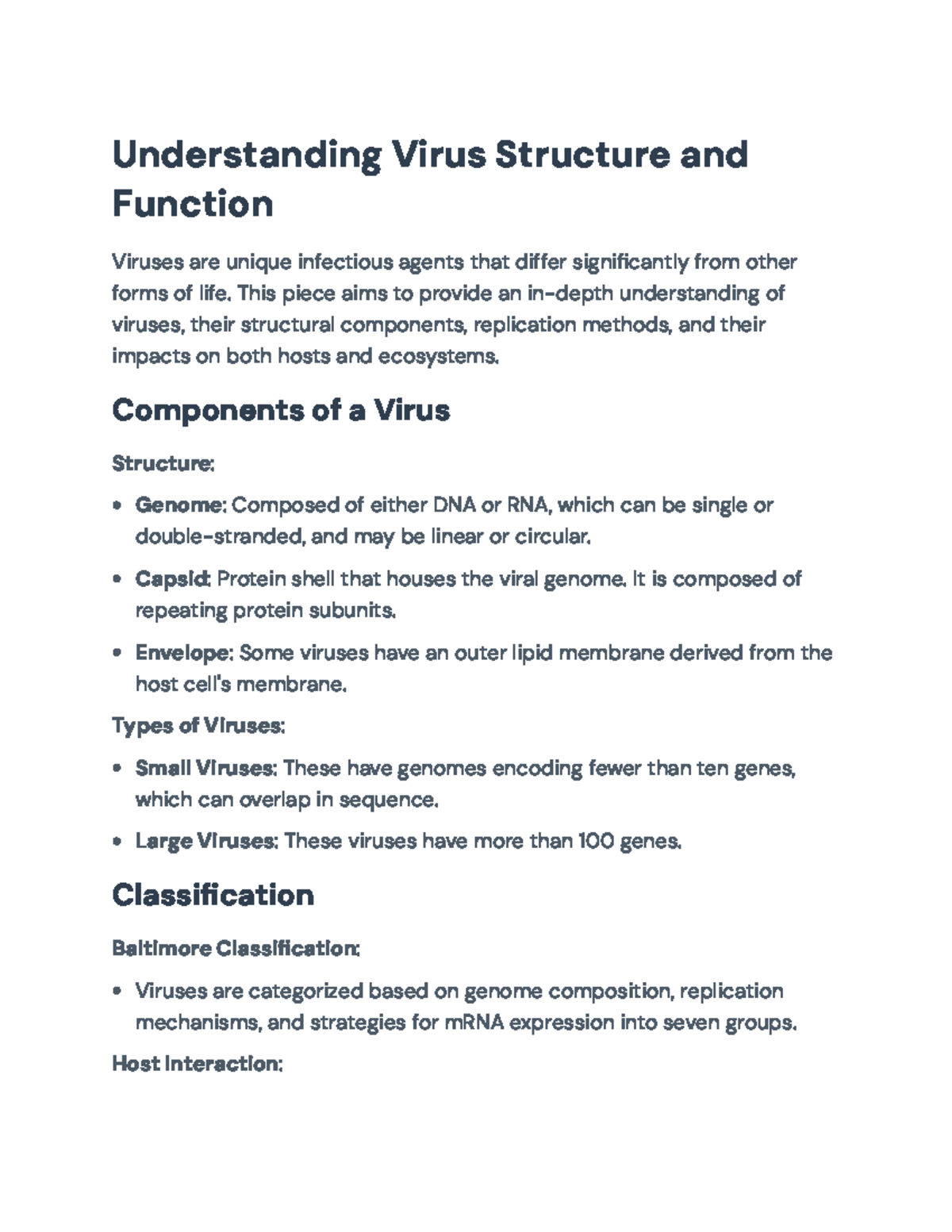 Understanding Virus Structure and Function: A Comprehensive Overview ...