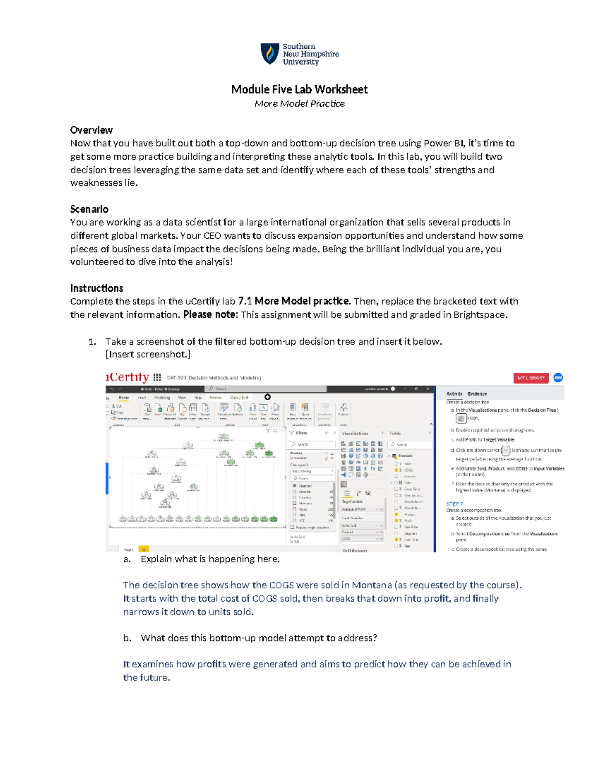 LAB FIVE DAT 520 Module Five Decision Trees Worksheet - Studocu