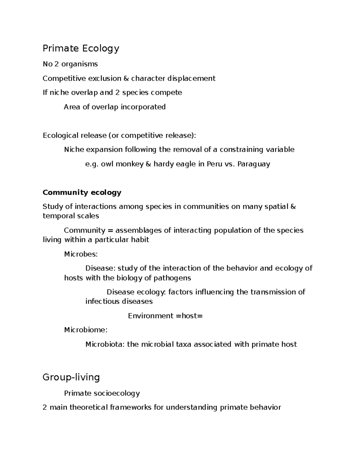 Evolution of Altruism & Cooperative Behavior in Primates (PRM101) - Studocu